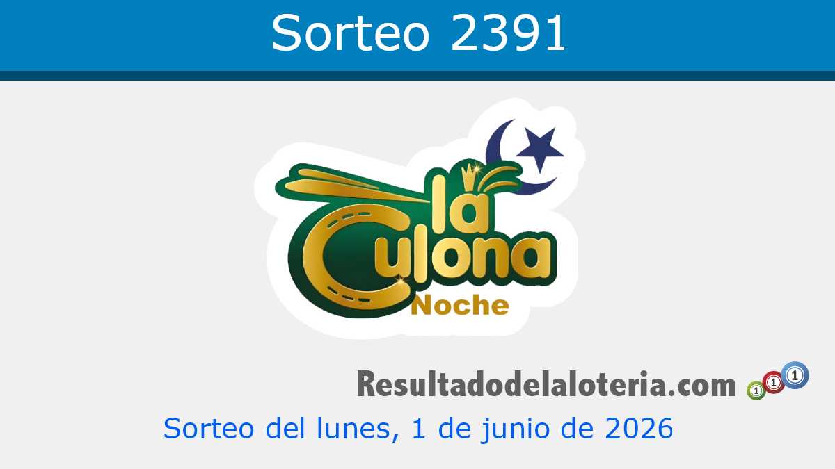 La Culona Noche. Resultado del último sorteo